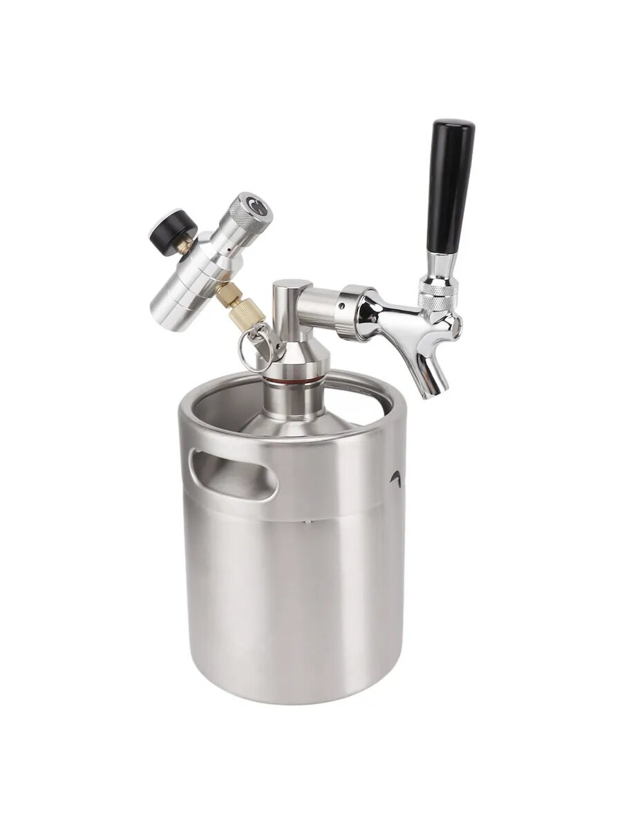 Мини-кег Growler 2л 150PSI портативный домашний бочонок из
