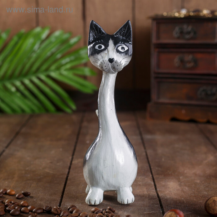 Сувенир «Котик с длинной шеей», 7.5×5.5×18 см, дерево