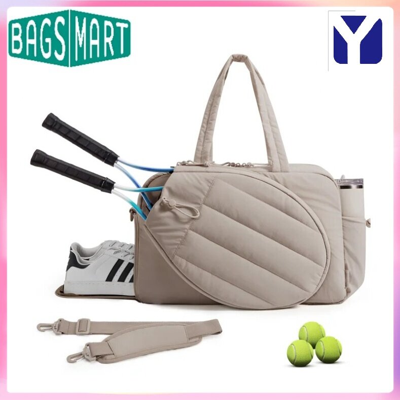 Эксклюзивная бежевая сумка BAGSMART для тенниса