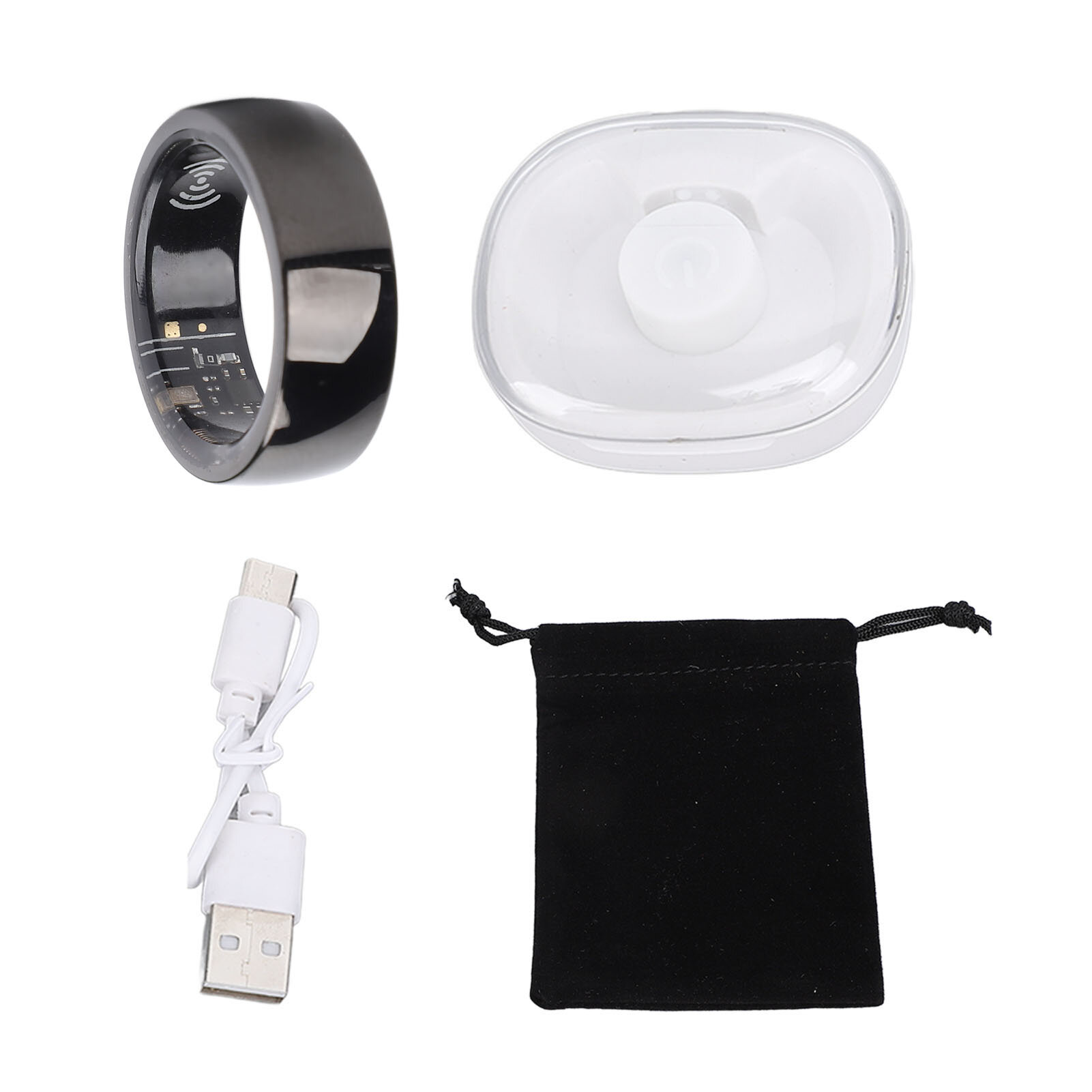 Smart Ring Fitness Tracker Sleep Monitoring IP67 Water Resistant Multifunctional for Gesture Control Photography 7 Size