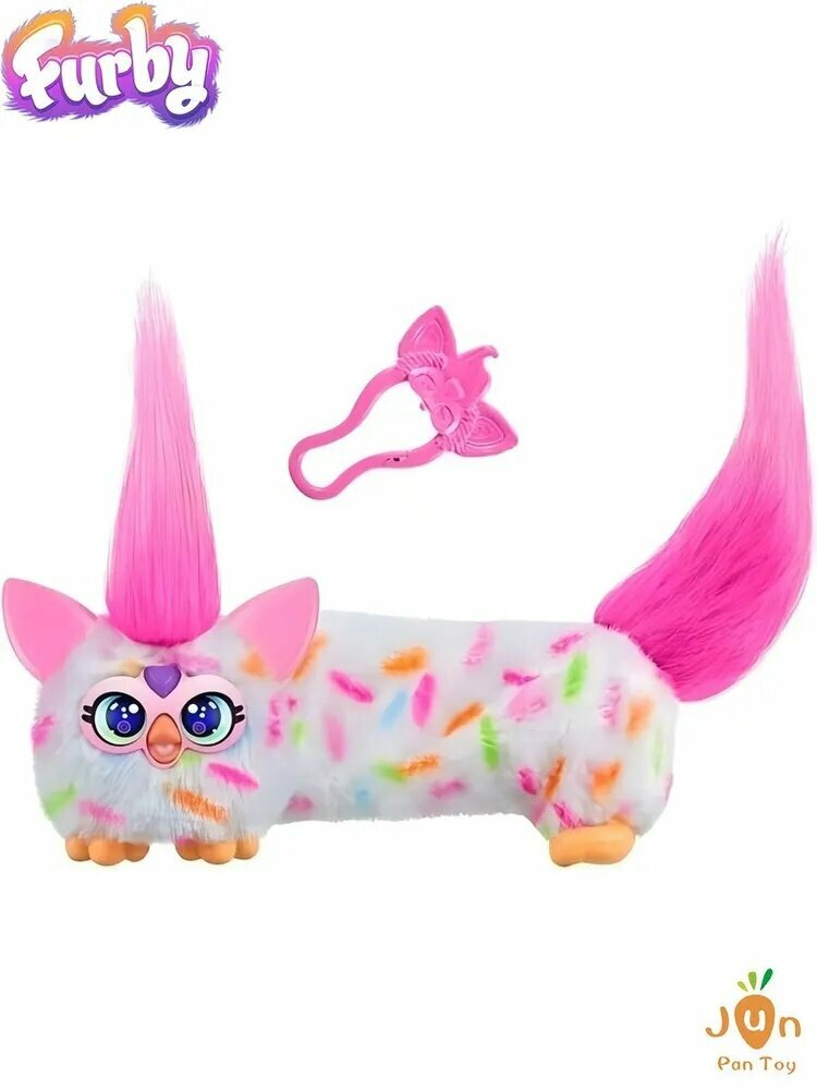 Ферби пикси, Hasbro Furby DJ Furblets Berry-Cup-Cake G1781 / детская интерактивная игрушка, Умеет петь, имеет мягкое тело, подходит для развивающих игрушек старше 3 лет