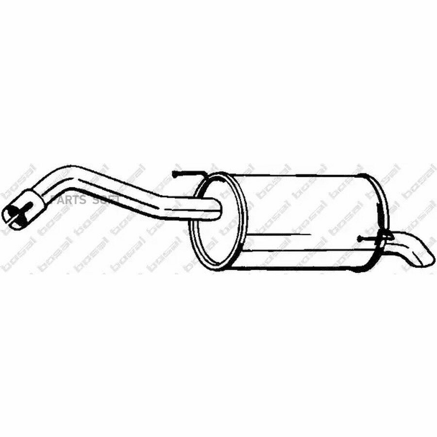 Глушитель задний (NISS NOTE 06- ) от официального дистрибьютора, BOSAL, артикул 145127