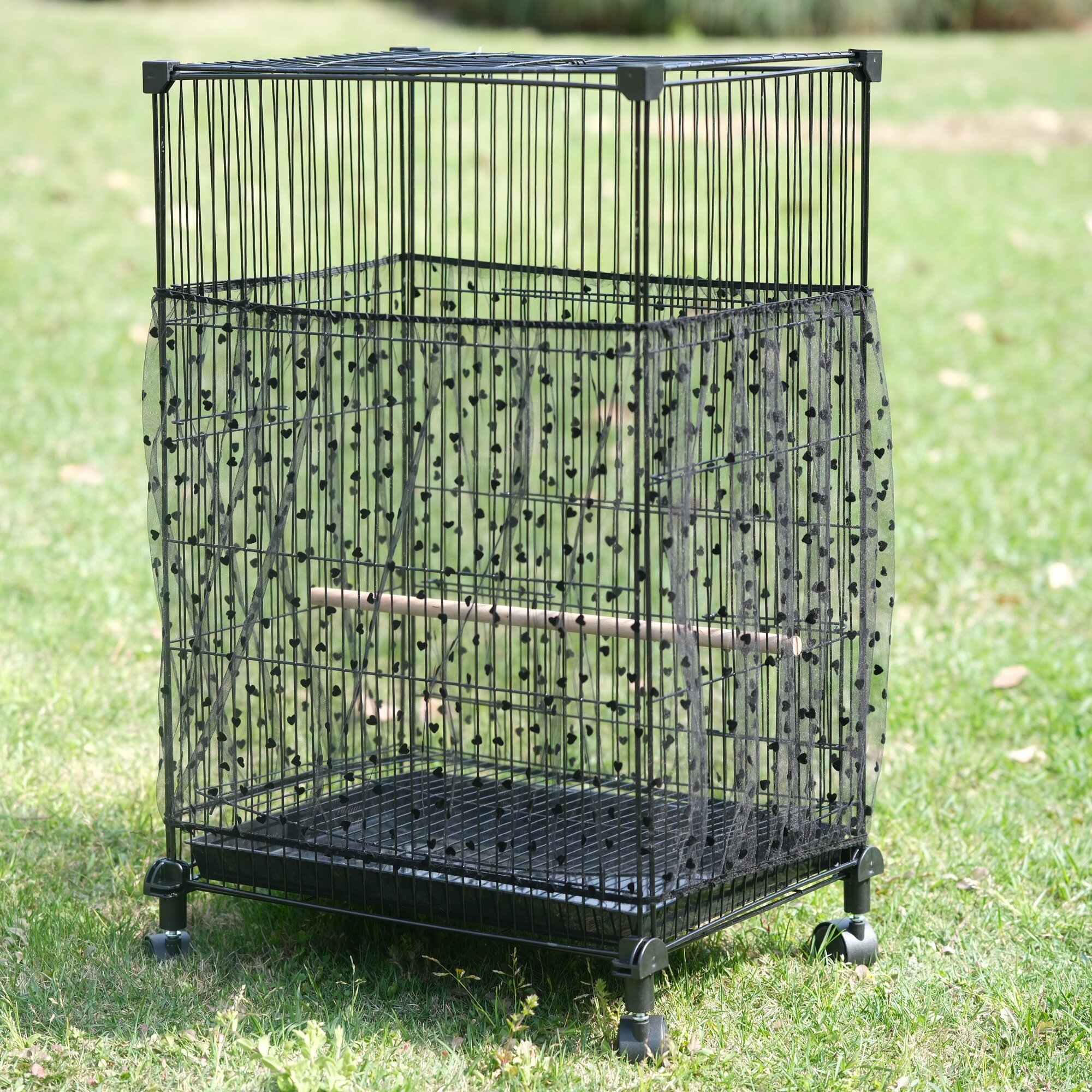 Сетка для клетки для попугаев , Универсальная дышащая, чехол на клетку от шелухи и перьев,50x200cm 1 шт