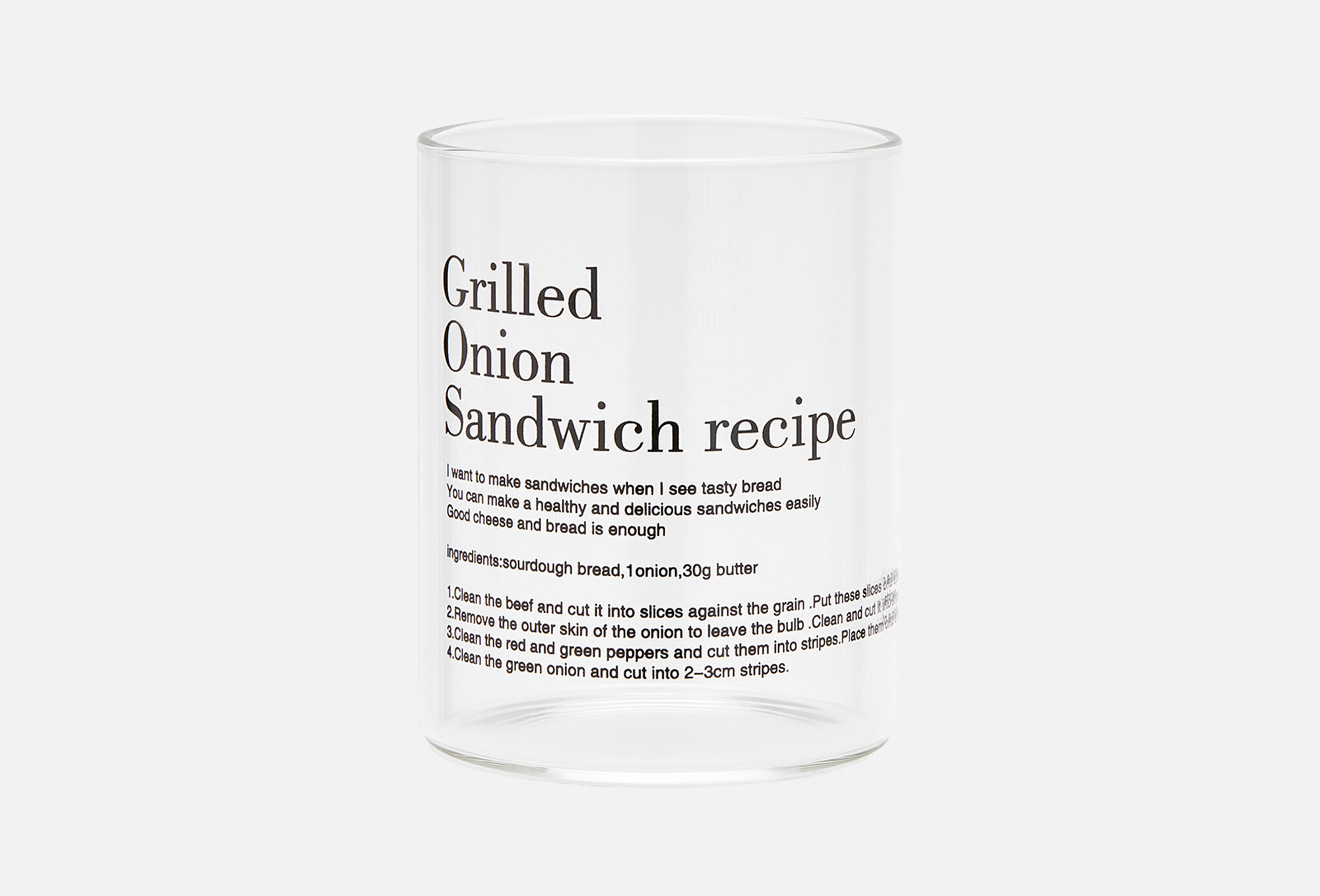 Стакан ROOMI Grilled Onion Sandwich recipe 400 мл