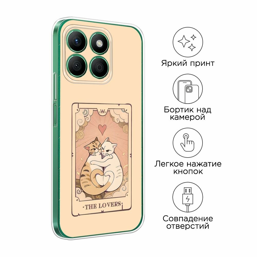 Чехол на Honor X8B / Хонор X8B с принтом "The lovers cats 1 - 14 февраля" — фото 1
