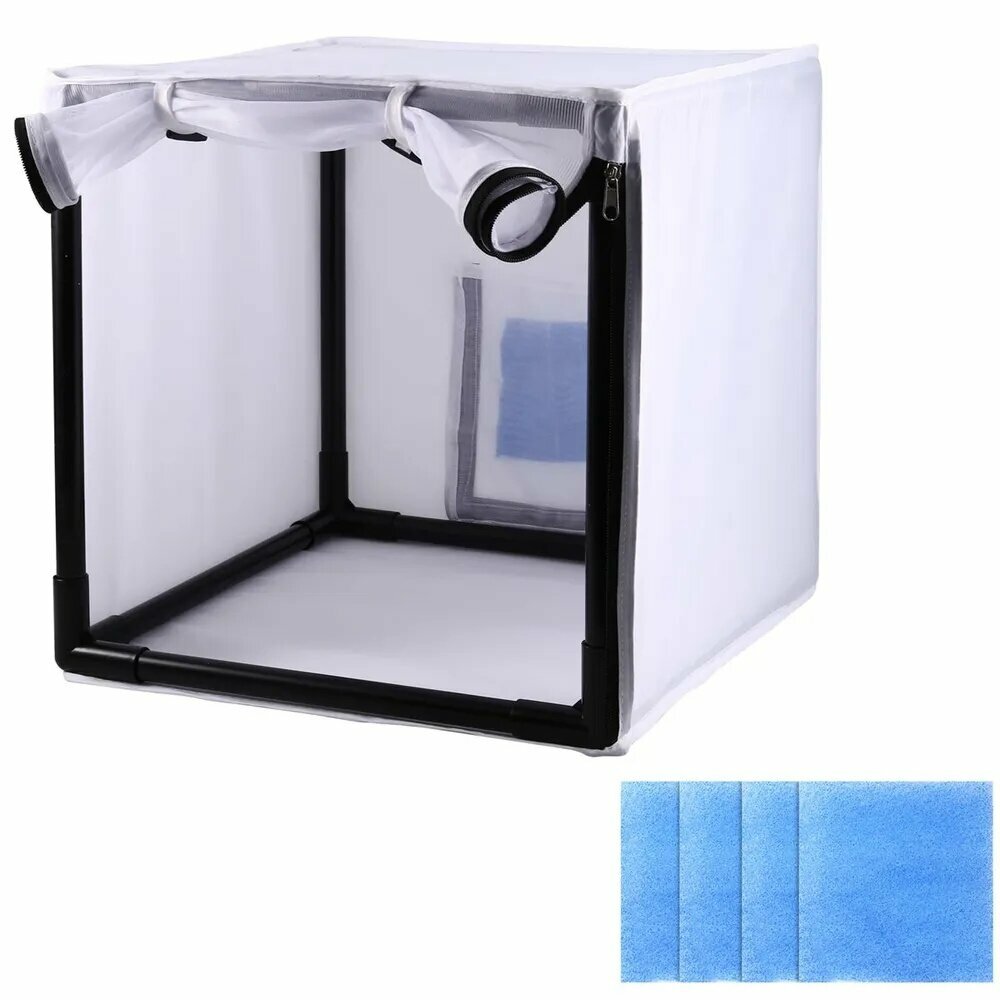 Аэрографическая окрасочная камера с фильтром и шторкой, 15 дюймов, портативная