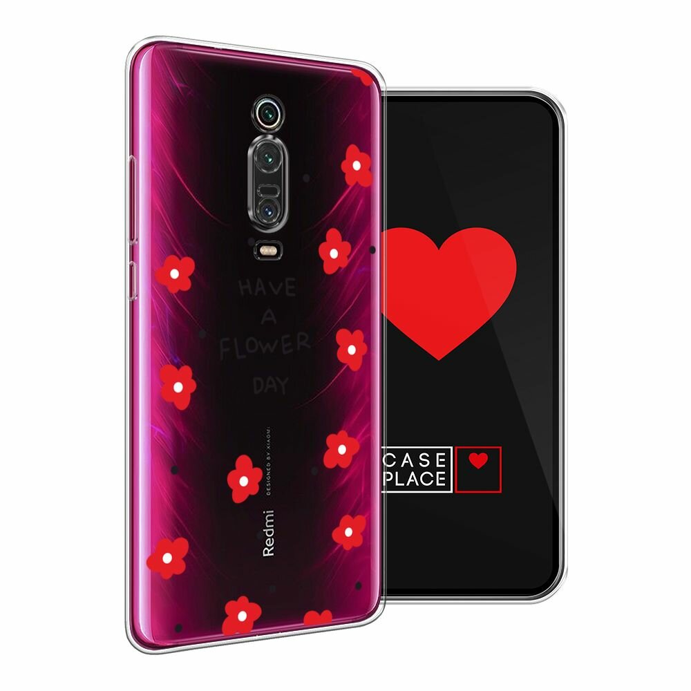 Чехол на Xiaomi Redmi K20/K20 Pro/Mi 9T/9T Pro / Сяоми Редми К20/K20 Pro с принтом "Have a flower day 2", прозрачный — фото 1