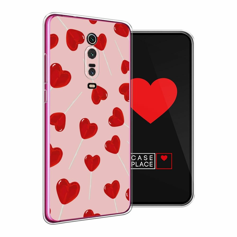Чехол на Xiaomi Redmi K20/K20 Pro/Mi 9T/9T Pro / Сяоми Редми К20/K20 Pro с принтом "Сердечки-леденцы 1 - 14 февраля" — фото 1