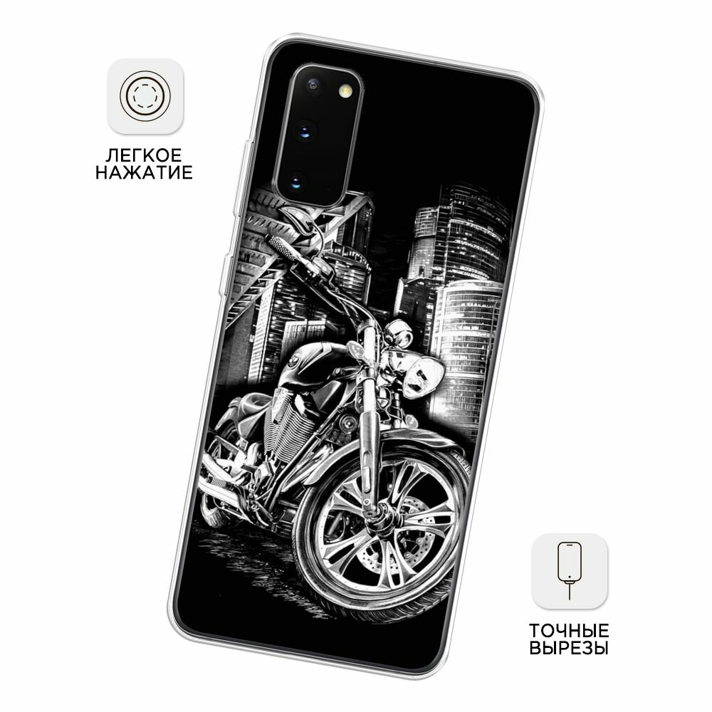 Чехол на Samsung Galaxy S20 / Самсунг Гэлакси S20 с принтом "Крутой байк" — фото 1