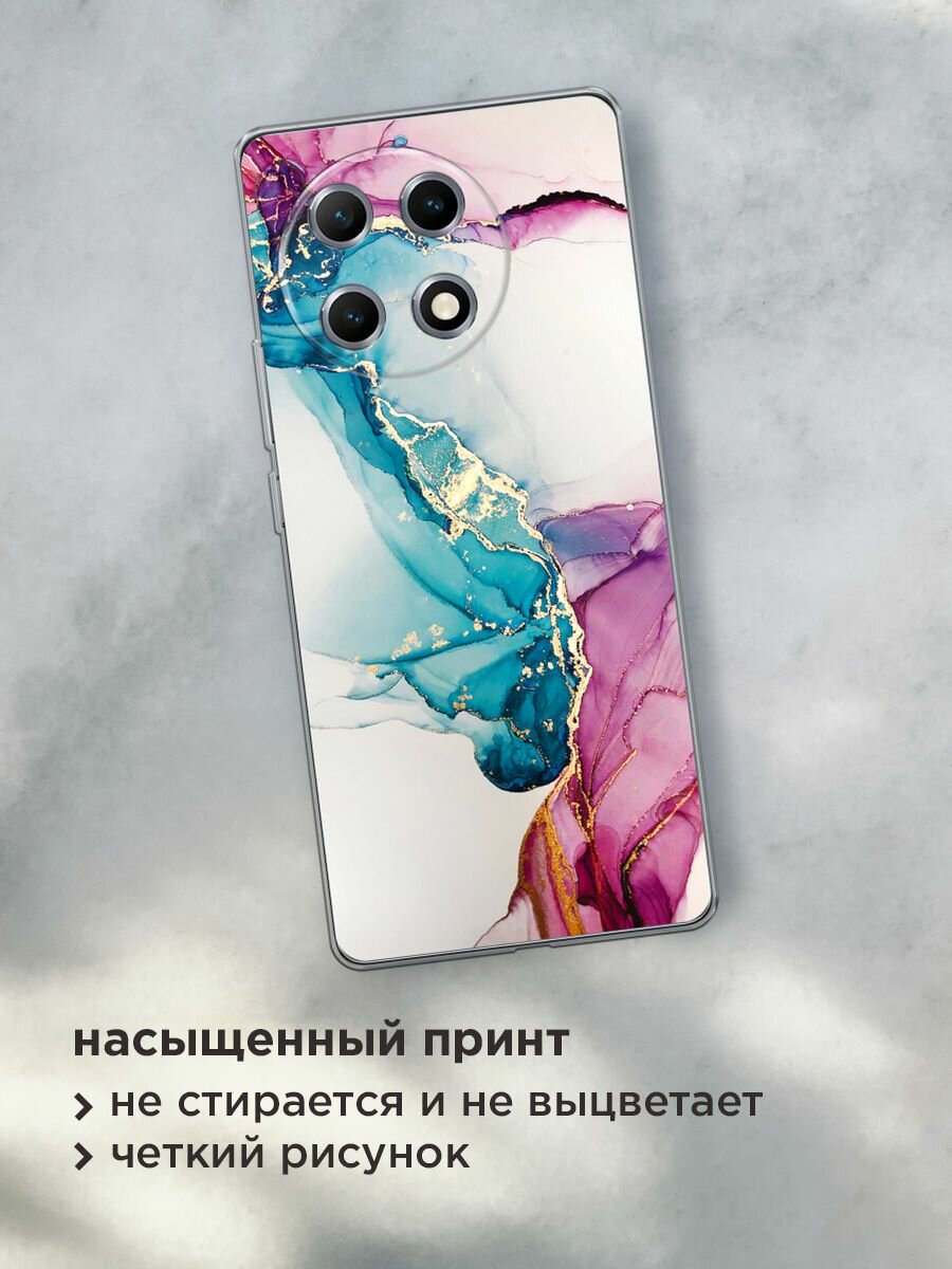 Чехол на Tecno Camon 30S / Текно Камон 30S с принтом "Розовые разводы рисунок" — фото 1