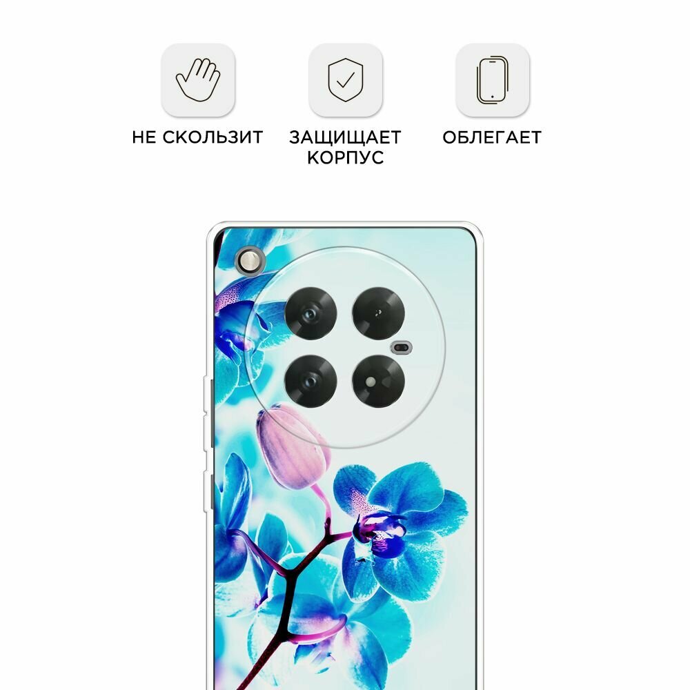 Чехол на Infinix Zero 40 5G / Инфиникс Зеро 40 5G с принтом "Голубая орхидея" — фото 1