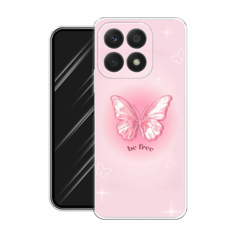 Чехол на Honor X8A / Хонор X8A с принтом "Be free butterfly 1" — фото 1