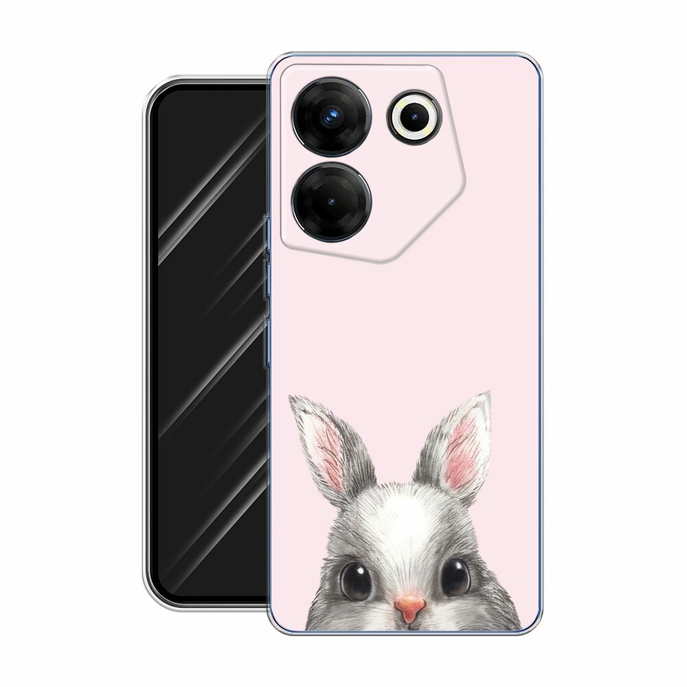 Чехол на Tecno Camon 20 Pro 5G / Текно Камон 20 Про 5G с принтом "Карандашный кролик 1 - 8 марта" — фото 1