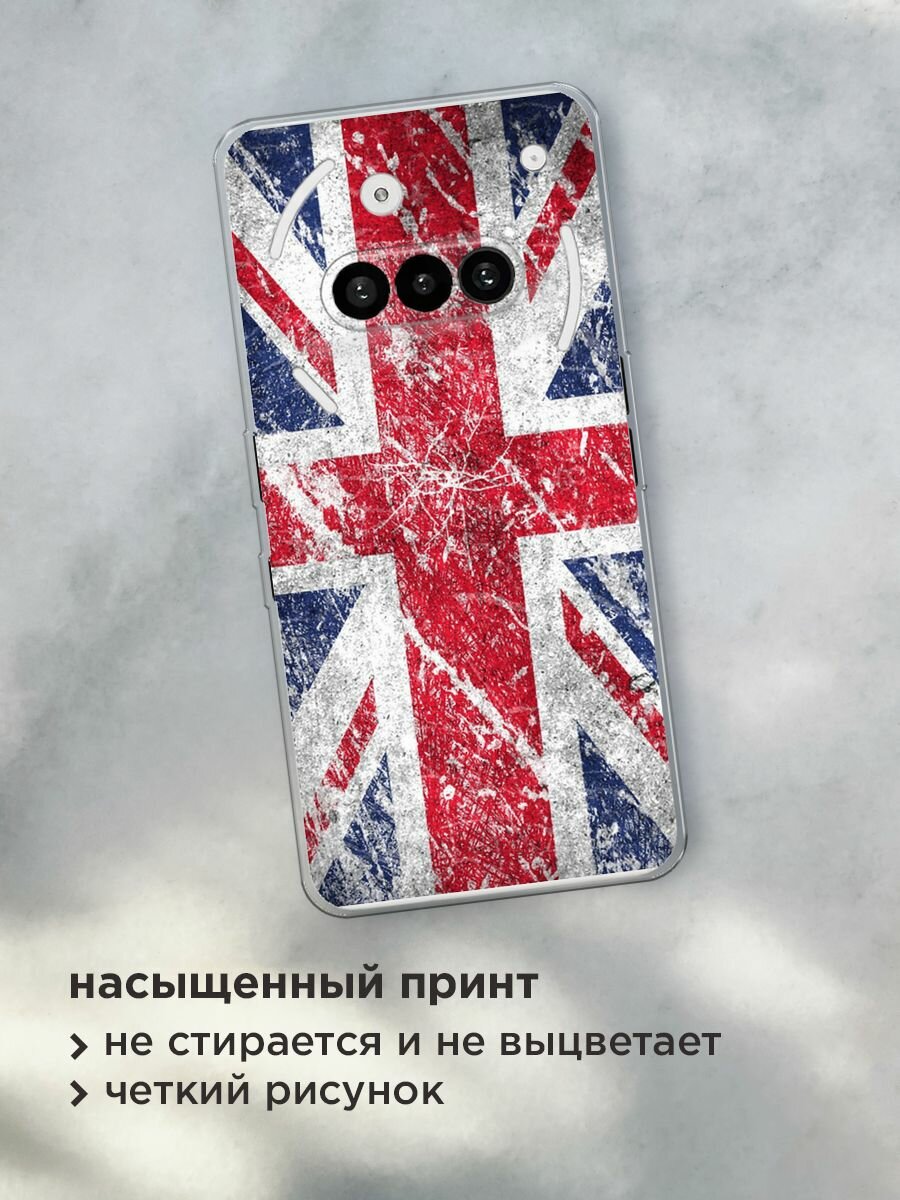 Чехол на Nothing Phone 3a / Нотинг Фон 3а с принтом "Флаг британский" — фото 1