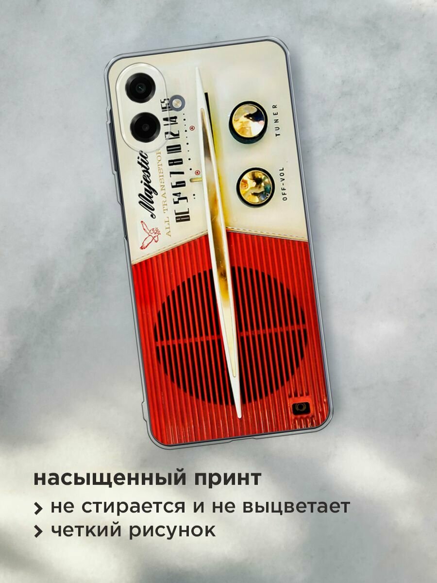 Силиконовый чехол на Samsung Galaxy A07/A08 / Самсунг А07/А08 с принтом "Радио" — фото 1