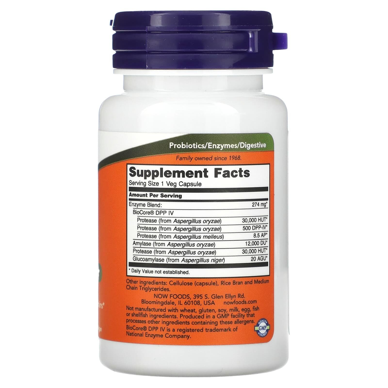 NOW Foods Gluten Digest, Энзимы для Усвоения Глютена - 60 капсул — фото 1