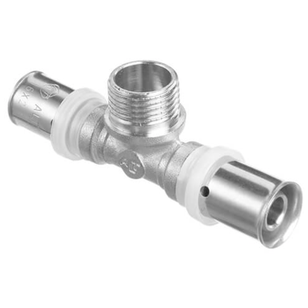 Пресс-тройник Altstream НР 004040501, никелированная латунь, 1/2"