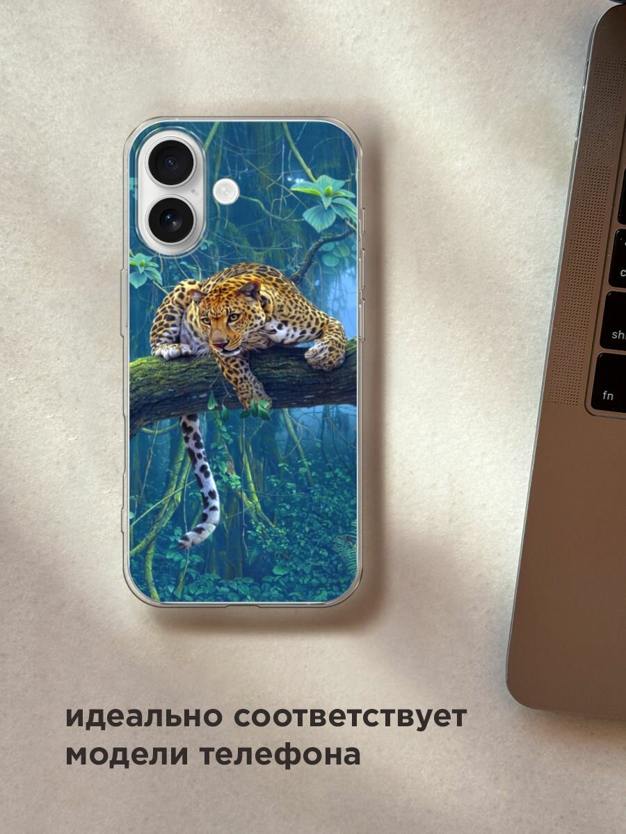 Чехол на Apple iPhone 17 / Айфон 17 с принтом "Леопард охотник" — фото 1