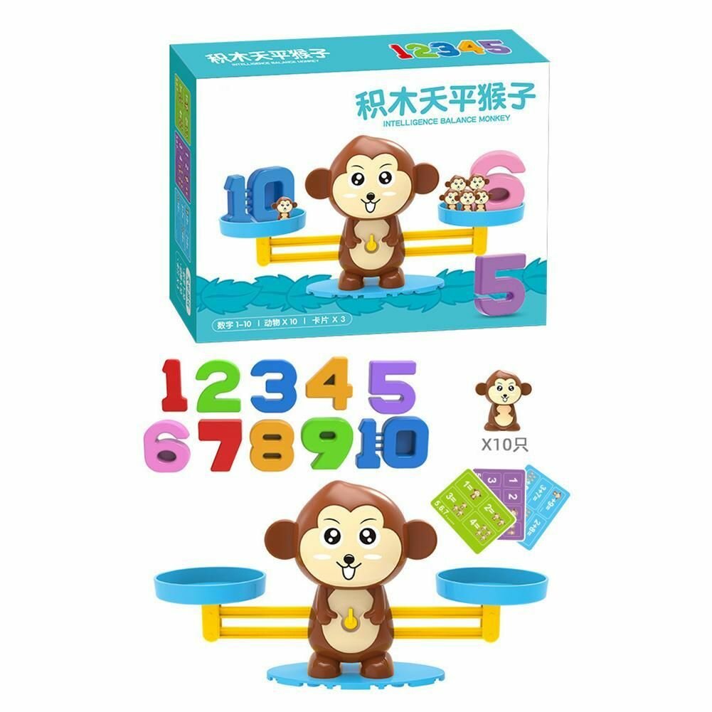 Игрушка-весы "Обезьянка/Корова" для развития когнитивного и логического мышления