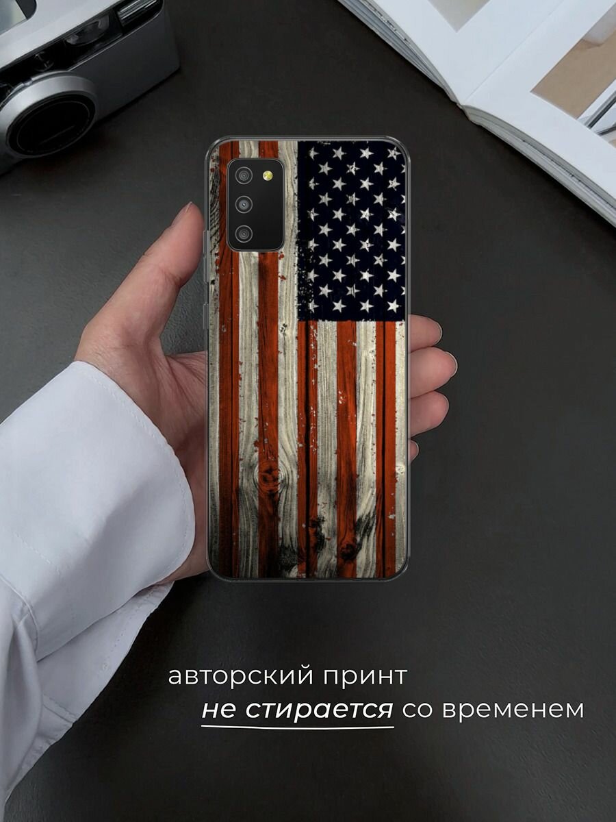 Чехол на Samsung Galaxy A02s / Самсунг Галакси A02s с принтом "США" — фото 1