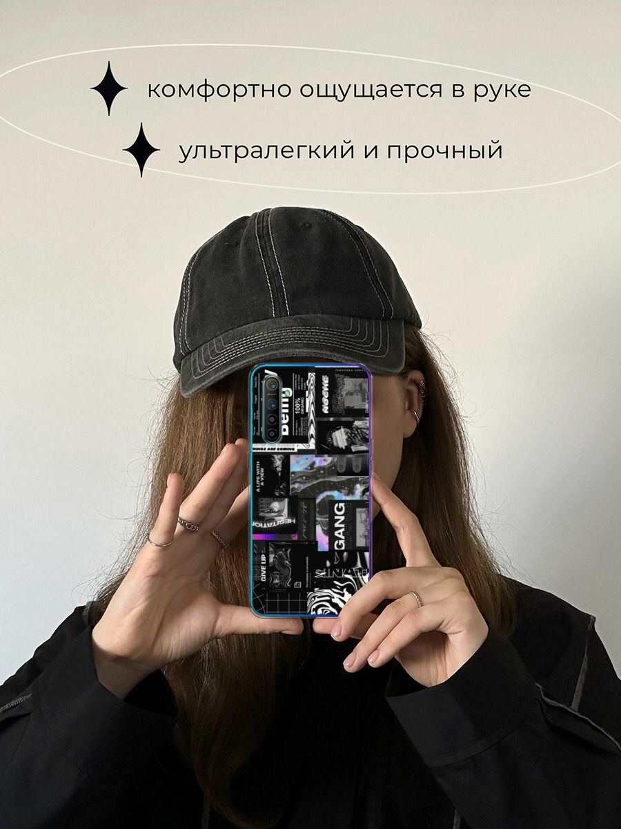 Чехол на Realme XT / Реалми XT с принтом "Темные голограммы" — фото 1