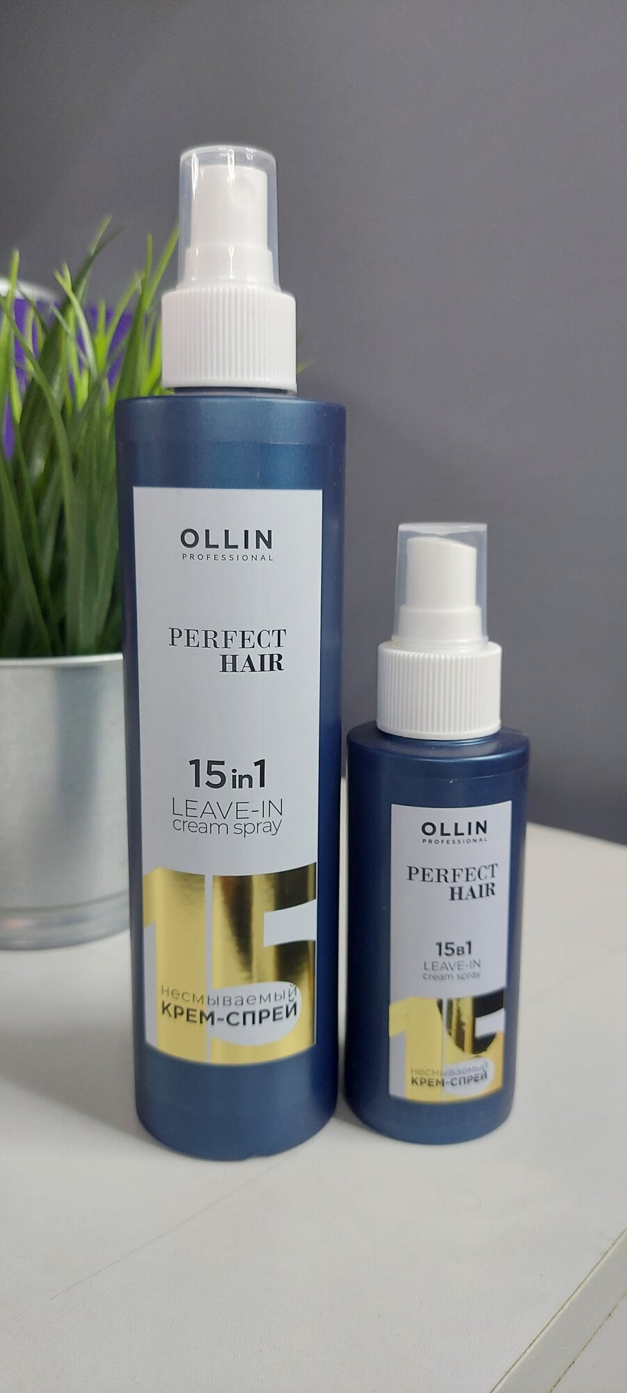 OLLIN Набор Несмываемый крем -спрей 250 мл +несмываемый крем-спрей 100 мл