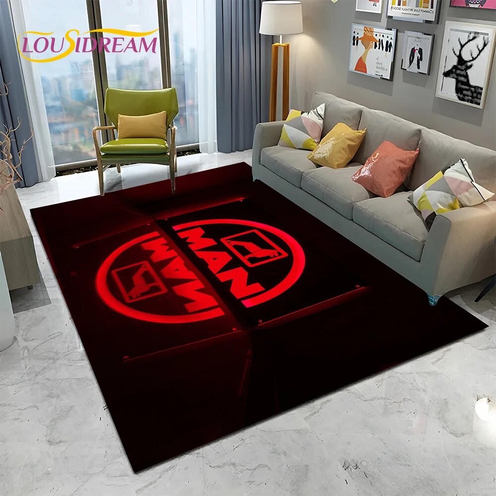 LOUSIDREAM 3D ковёр с логотипом Man Truck для гостиной, 18, 60x90cm