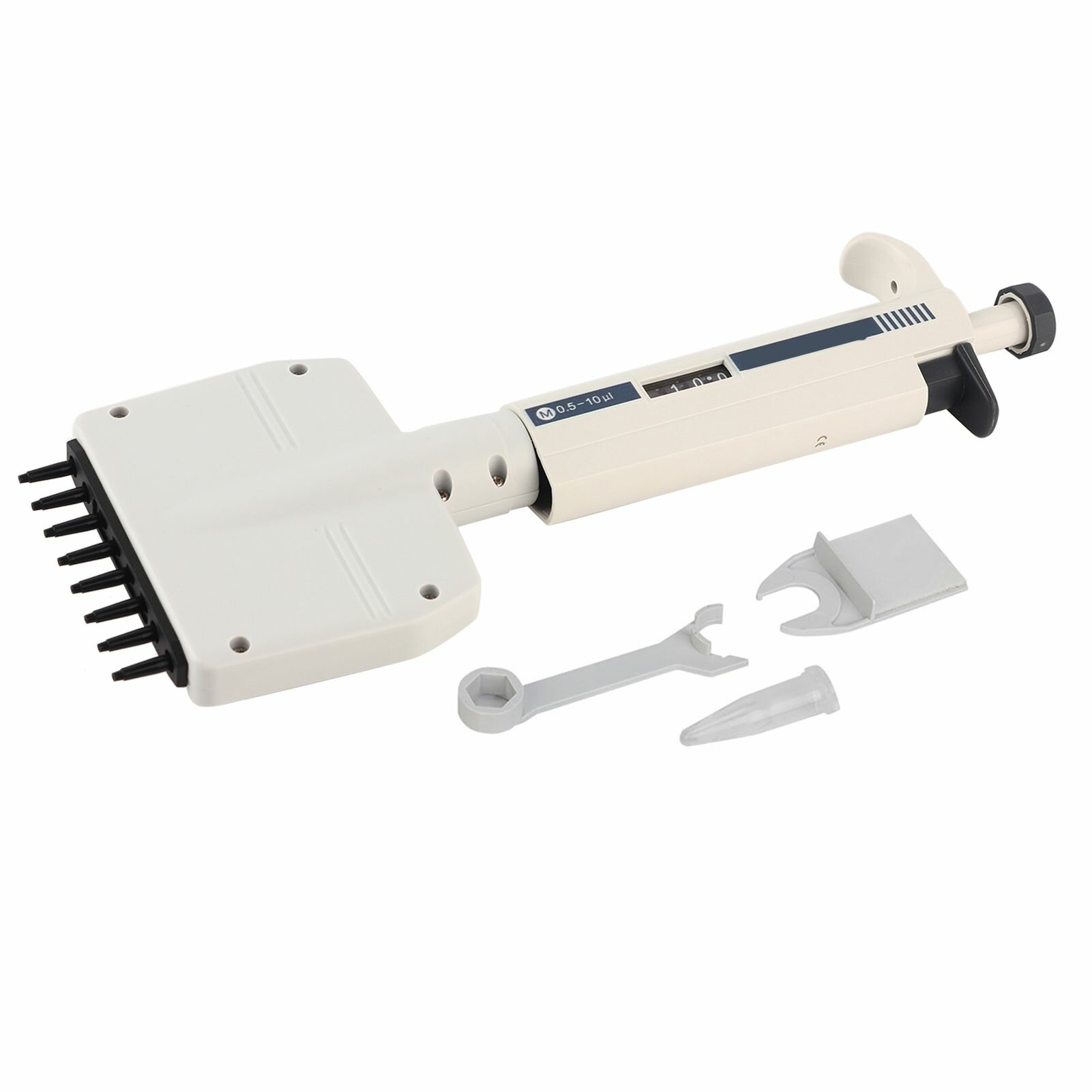 8-канальная пипетка Vraiable с ручным регулируемым объемом, лабораторный инструмент 0,5 10 мкл