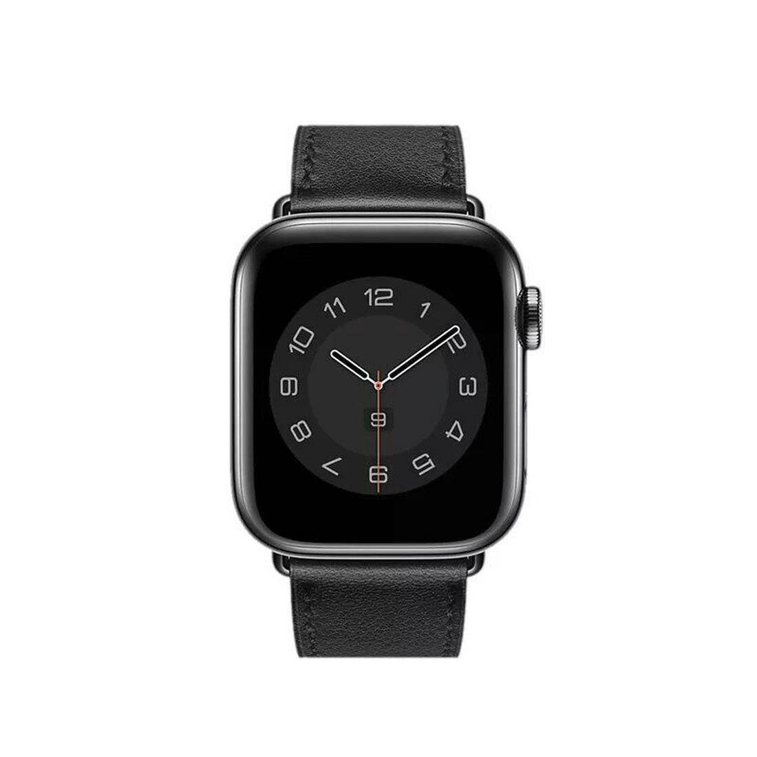 Кожаный ремешок для часов для Apple Watch 38/40/41mm WiWU Attelage Genuine Leather Watch Bands чёрный
