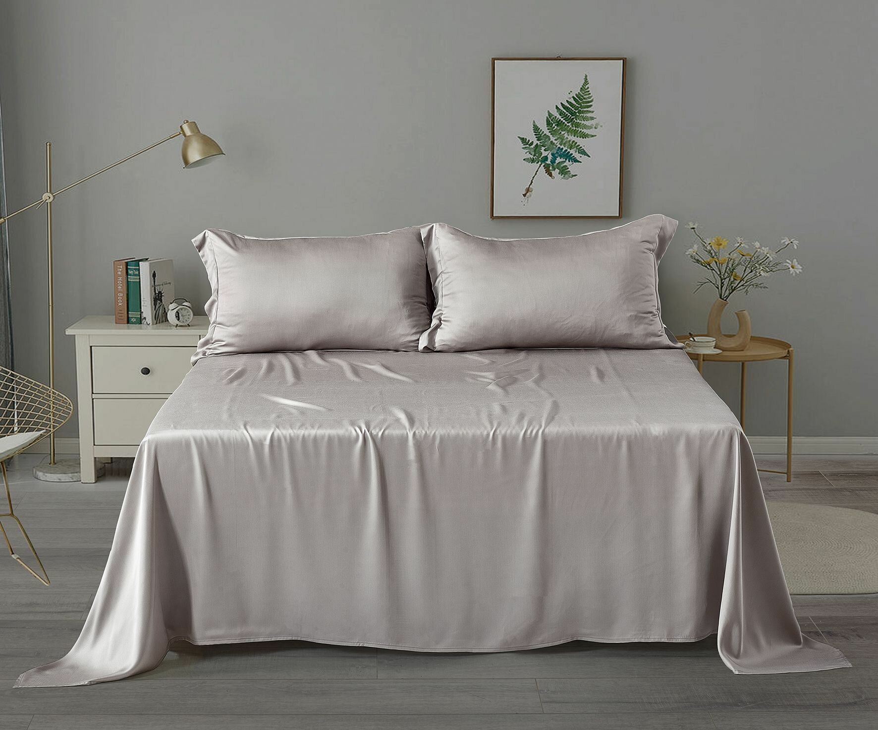 Простыня Вальтери Тенсел текстильное, однотонная 240х250 , классическая