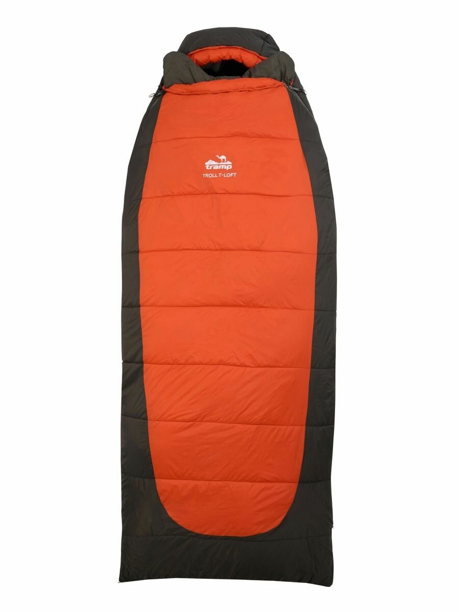 Спальный мешок с капюшоном Tramp Troll Regular -25 TRS-061 оранжевый / Левый