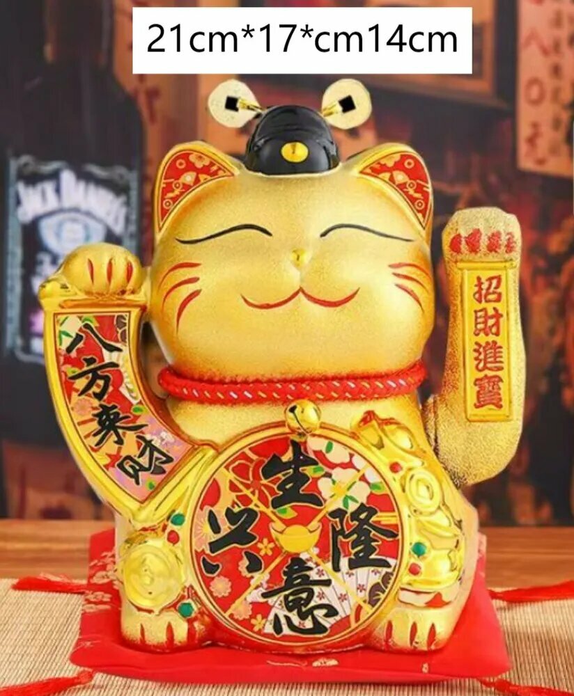 Декоративная фигурка-статуэтка Lucky Cat . Манеки-неко. Манэки-нэко. Денежный кот. Кот удачи.