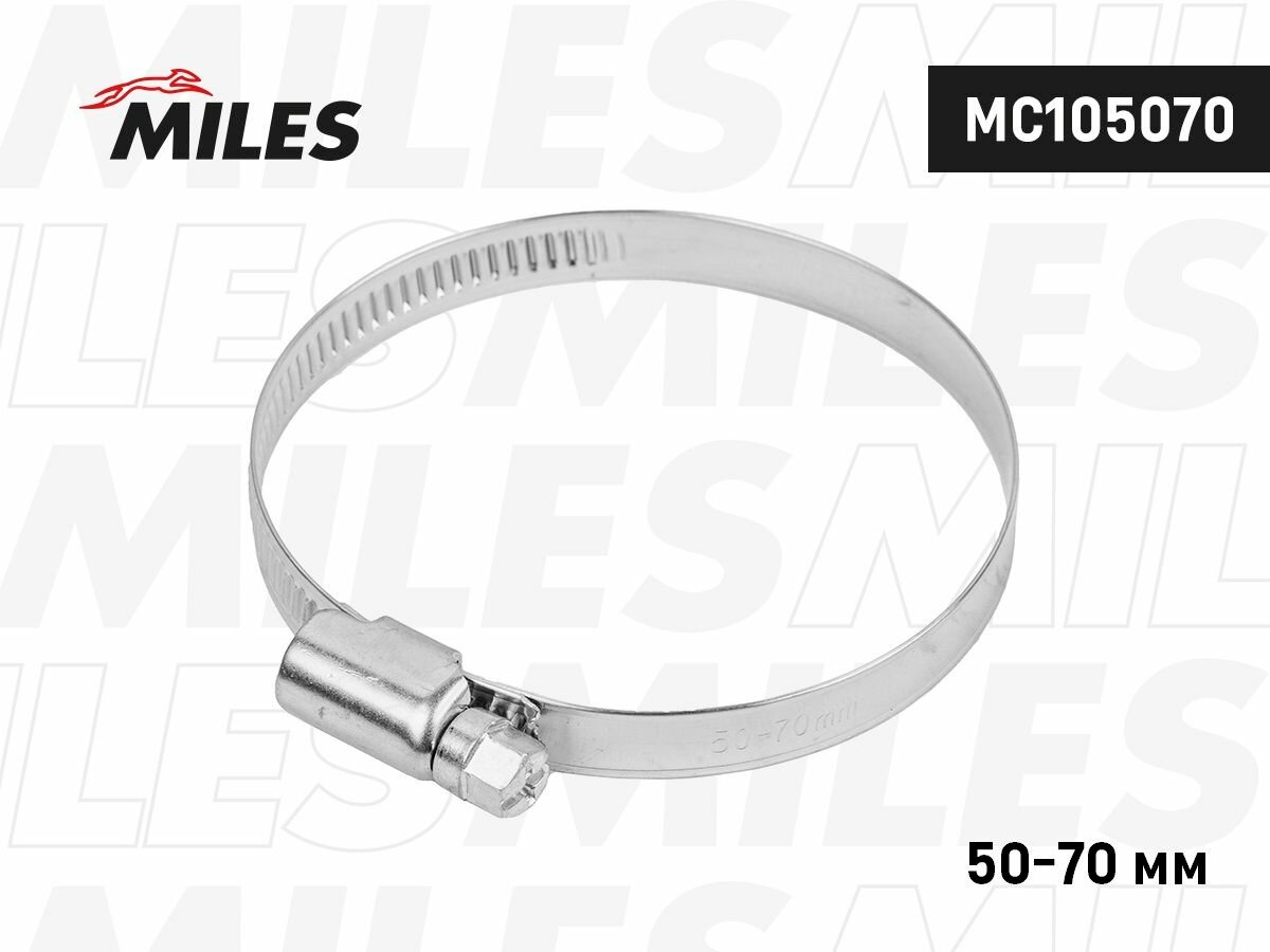 Хомут 50-70/9мм, червячный, нержавейка, 10 шт арт MC105070