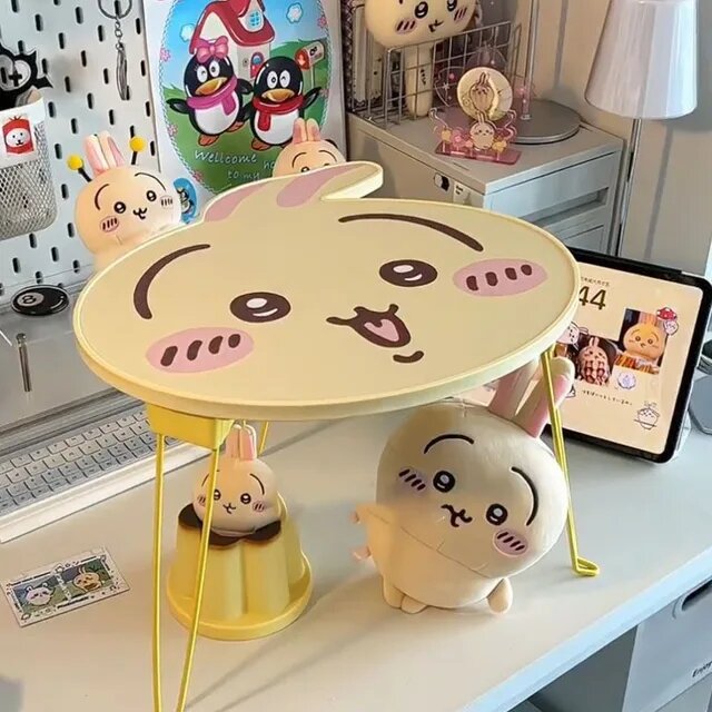 MINISO Chiikawa Nanka Chiisakute Kawaii Yatsu Kawaii аниме мультфильм милый складной столик мини школьники сладкий подарок на праздник,