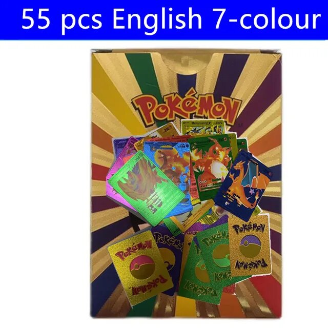 Карты Miniso 5-110, золотые, серебряные, черные, цветные, Vmax, GX, Vstar, испанские, английские, французские, немецкие, коллекционные карты, игрушки, подарки.