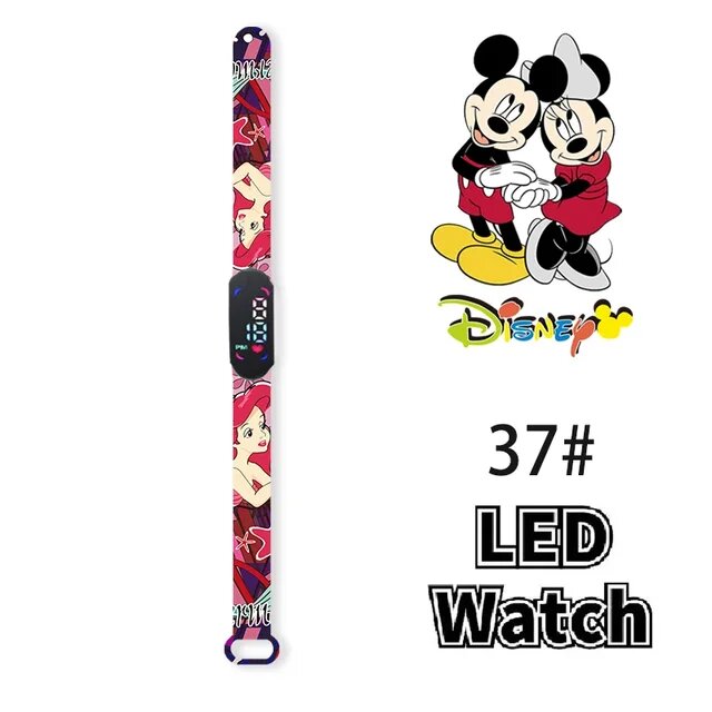 Браслет с изображением Микки и Минни Маус из мультфильма «Холодное сердце» с Дональдом Даком и светодиодными сенсорными часами для детей и школьников, спортивные электронные часы с мультяшным принтом, подарочная игрушка