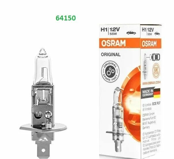 OSRAM Лампа автомобильная H1 12v, 1 шт. арт. 64150