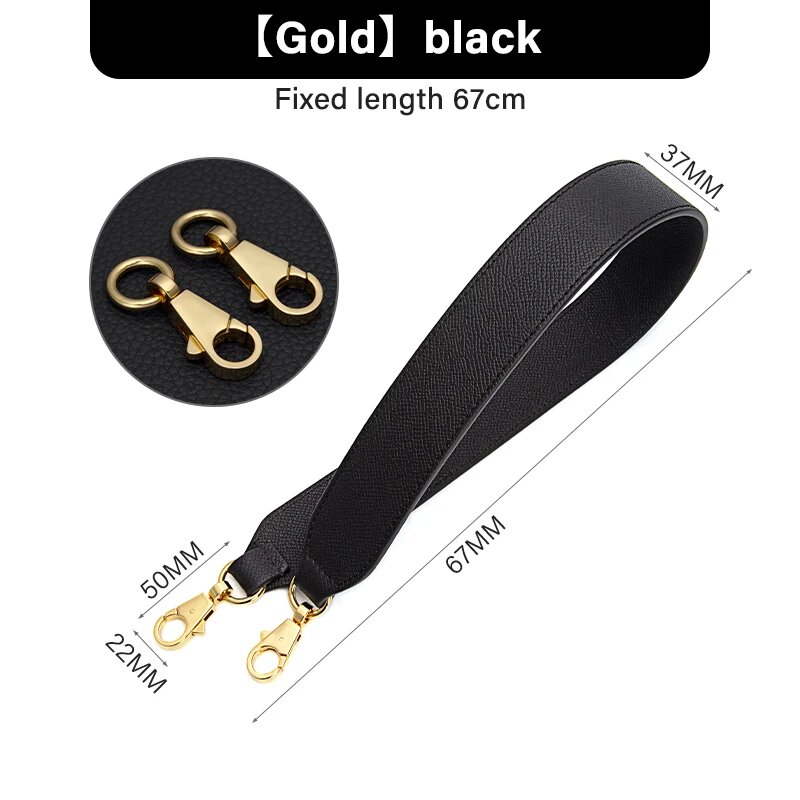 CRAZYSMITH ремень для сумки Hermes Kelly, сумки из натуральной кожи, сменный Черный, Gold-black