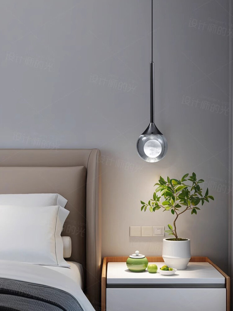 Люстра, лампа для спальни, люстра для кровати, хрустальная светодиодная лампа