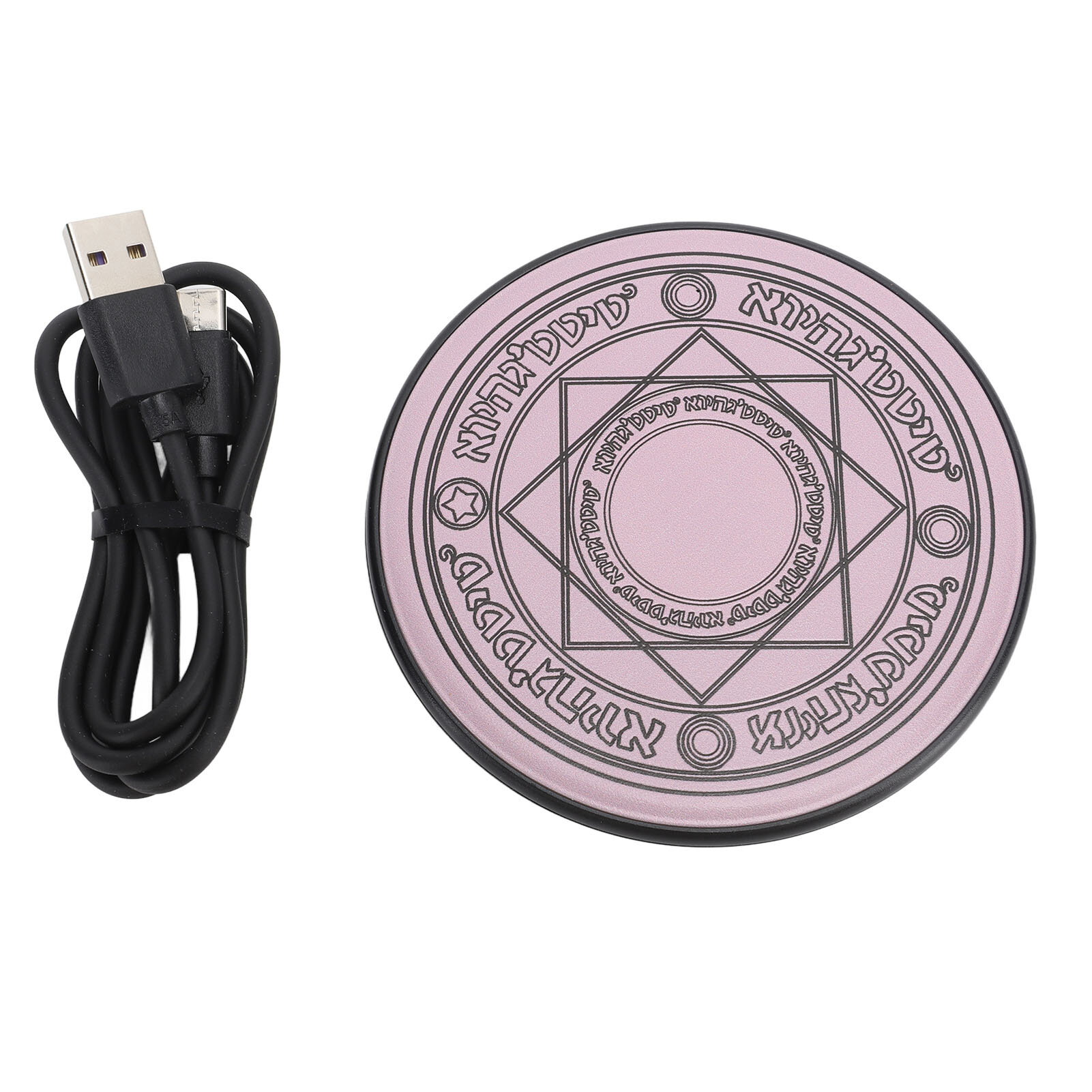 Magic Array Wireless Charger 20W Fast Pad with Breathing Light Effect Sakura Pink Desktop Style