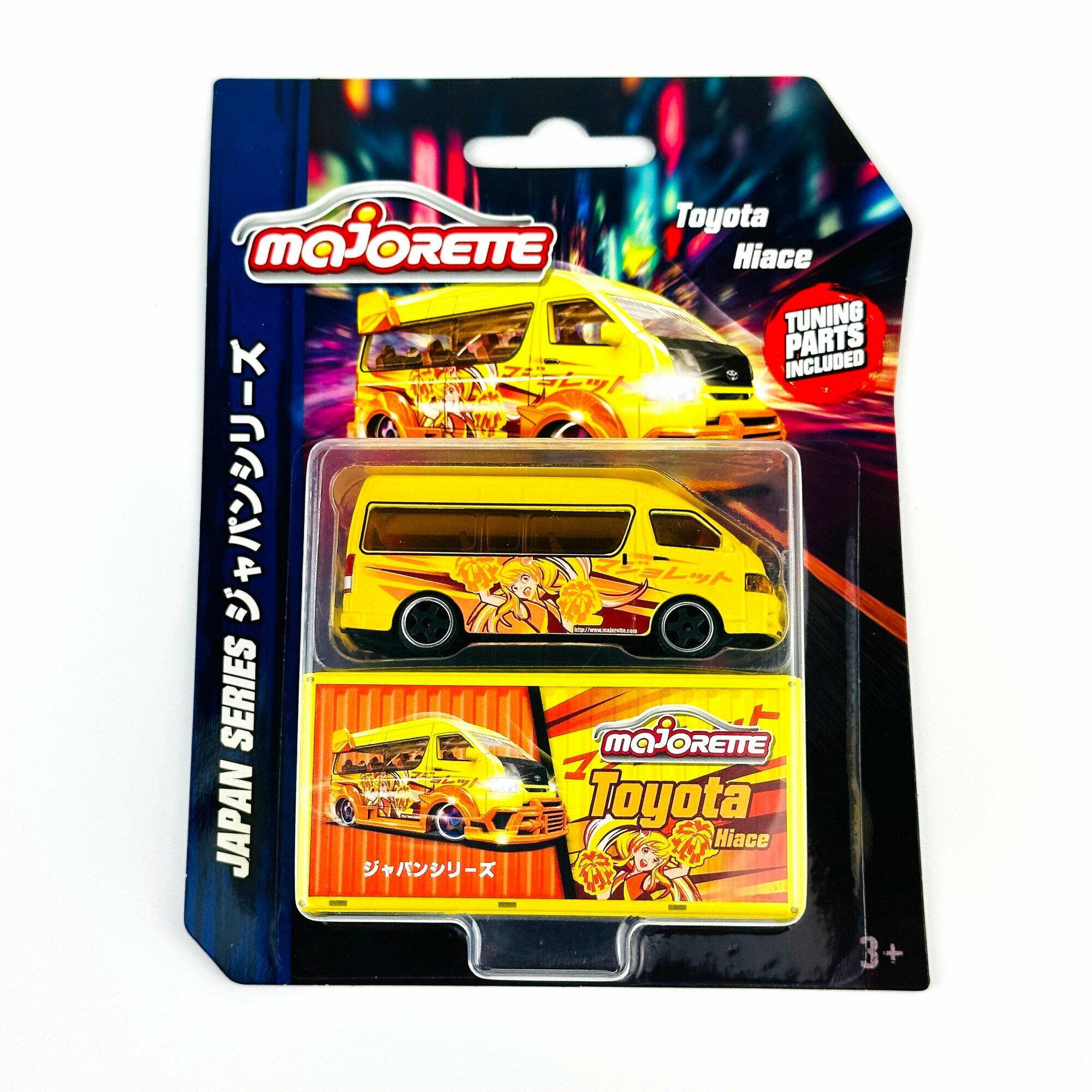 Машинка Majorette 1/64 diecast Alloy car model Toyota Hiace yellow