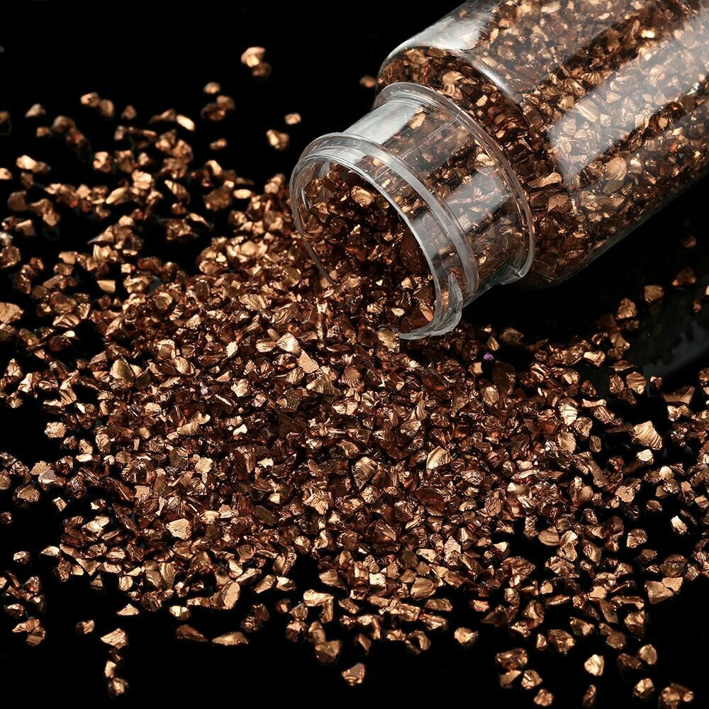 Кристаллы для эпоксидной смолы апельсиновые 30 мл, стеклянная крошка для декора, поделок и бижутерии, яркий цвет, объёмный блеск