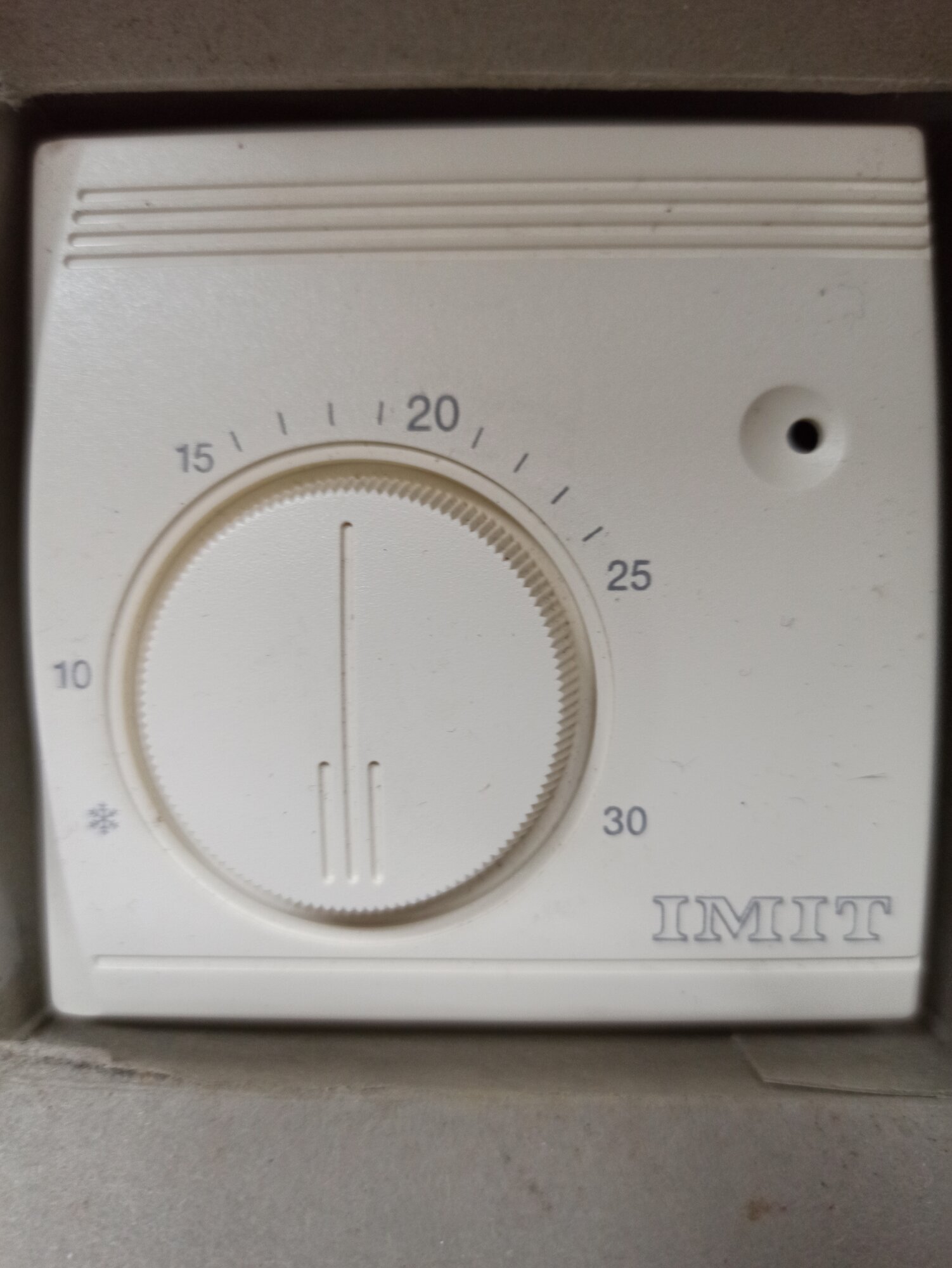 Терморегулятор Imit TA2N, механический, накладной, бежевый/белый