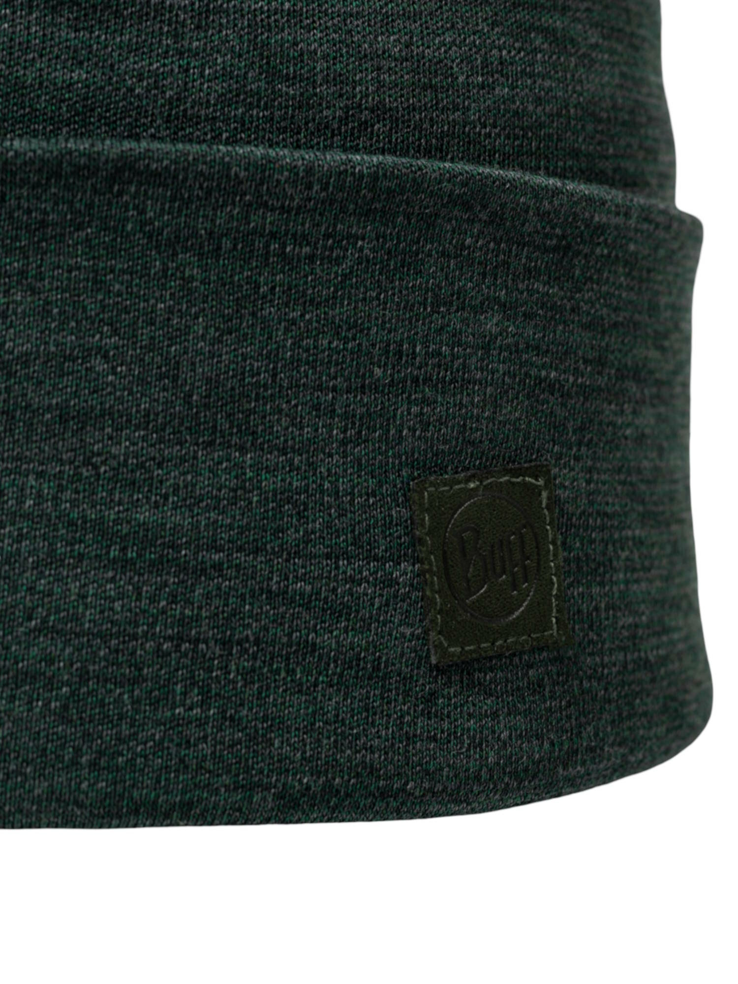 Шапка-бини Buff Merino heavyweight hat для взрослых и детей, размер OneSize, зеленый — фото 1