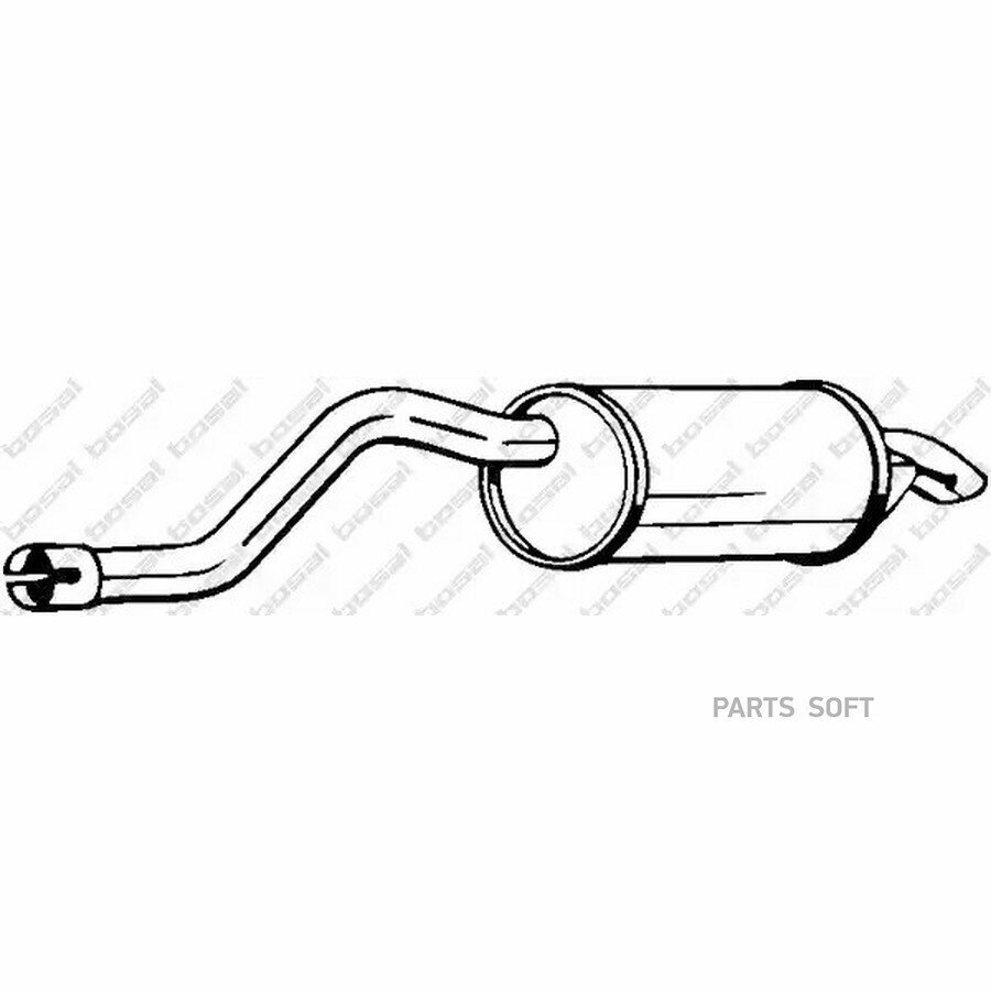 Глушитель задний от официального дистрибьютора, BOSAL, артикул 200081