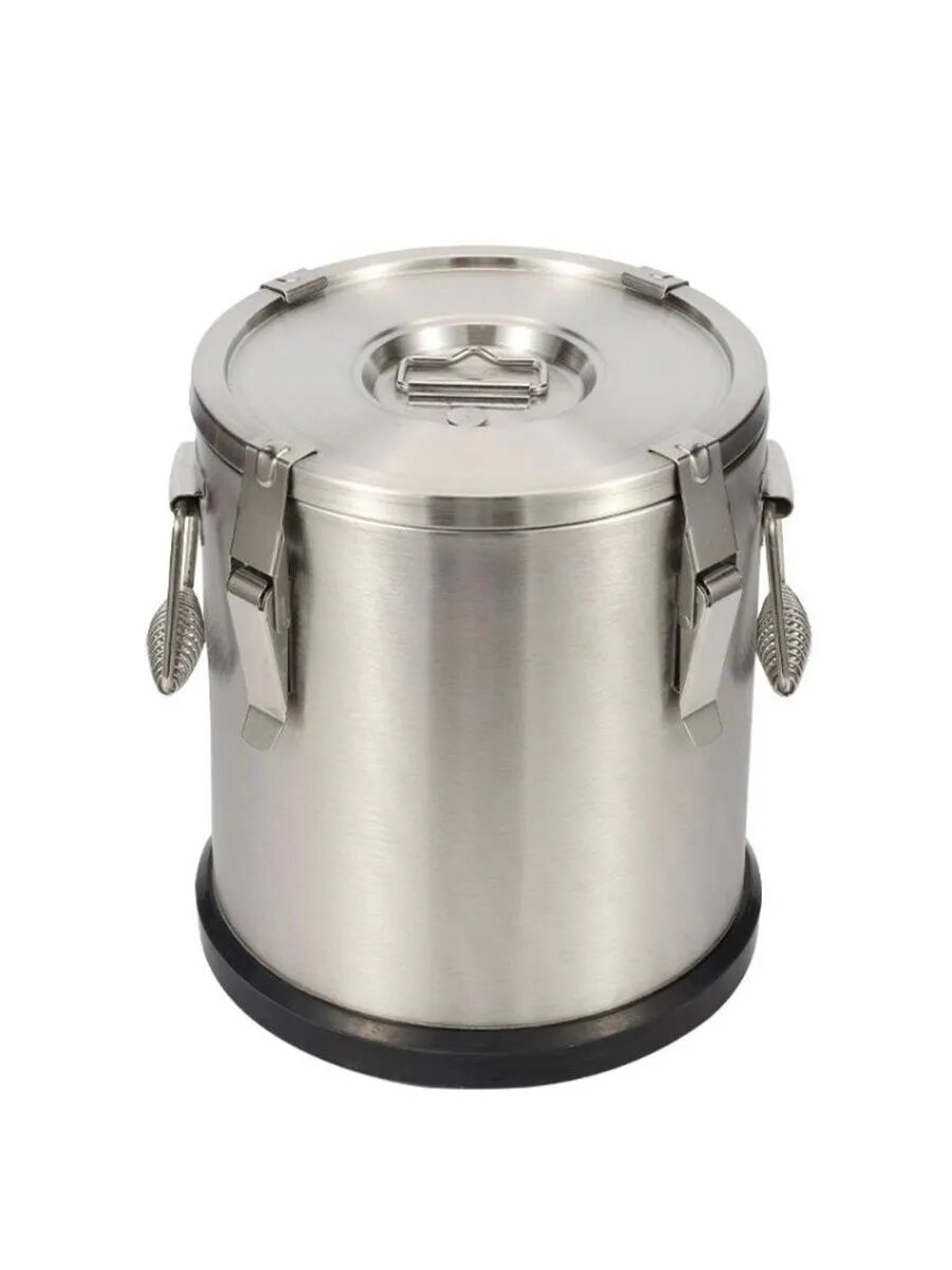 Термос 6 литров на прорезиненной подставке, нержавеющая сталь