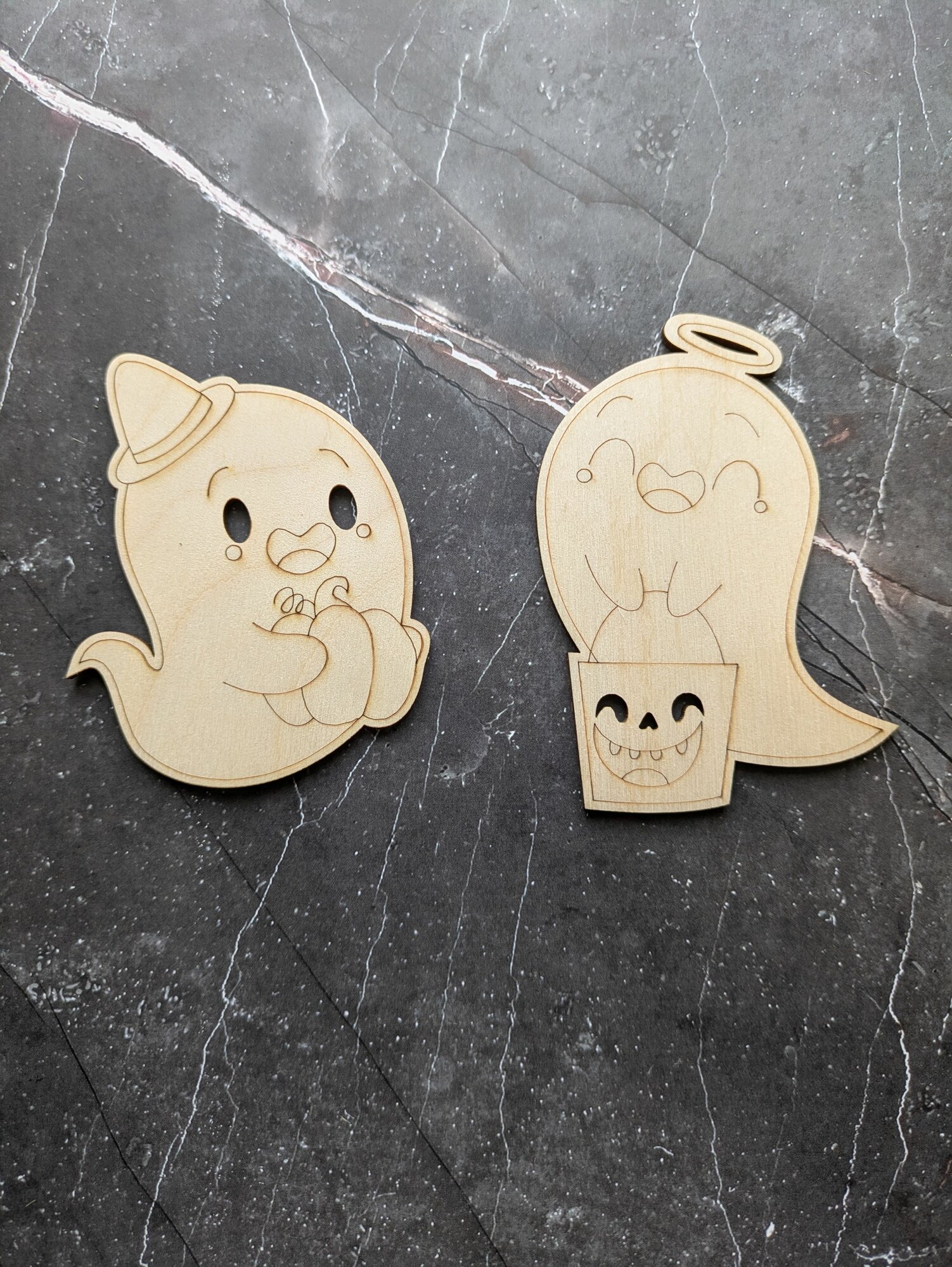 Магниты на холодильник из фанеры для раскрашивания, 2 шт.