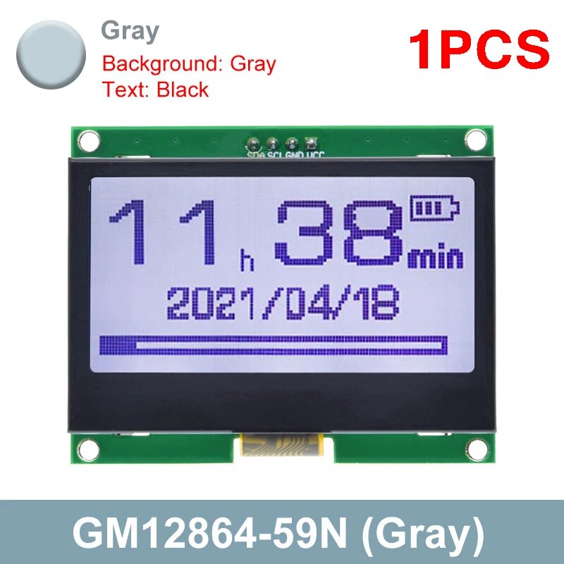 ЖК-модуль TZT 12864 IIC 1PCS Gray