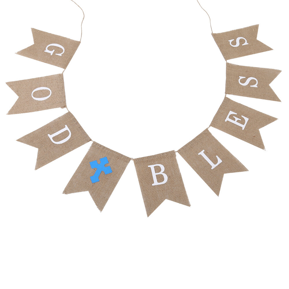 Модные флажки-гирлянды из льна в форме хвоста для украшения вечеринки (#03)