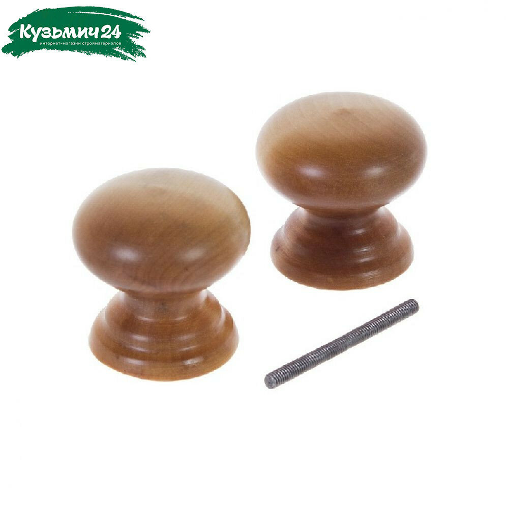 Ручка-кнопка дверная кнопка ЙО-Карельская береза